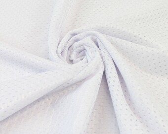 Brylee WHITE Polyester Micro Mesh Jersey Sports Mesh Knit | Etsy