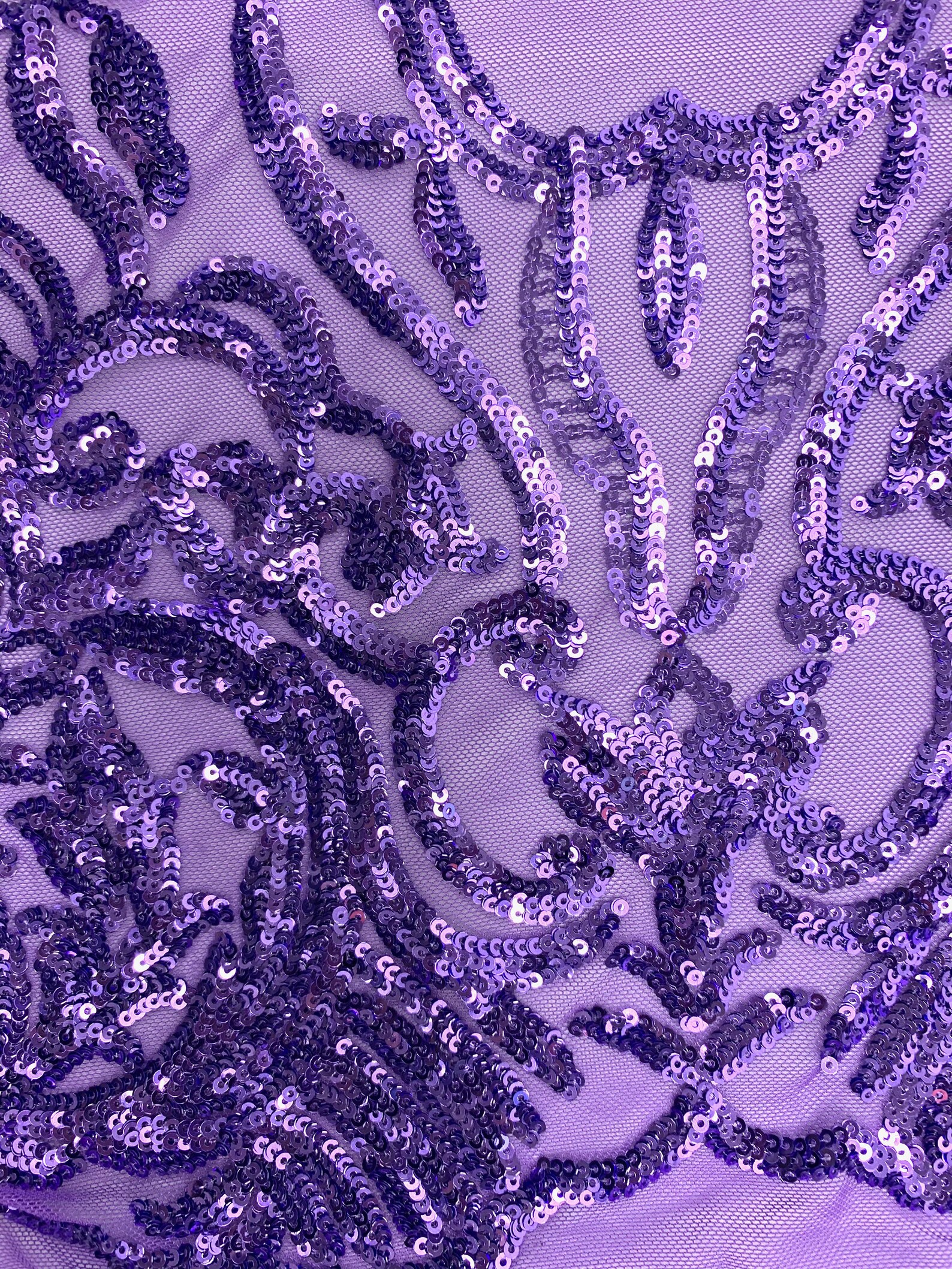 Phoebe VIOLET Sequins on Mesh Lace Fabric by the Yard 10062 | Etsy