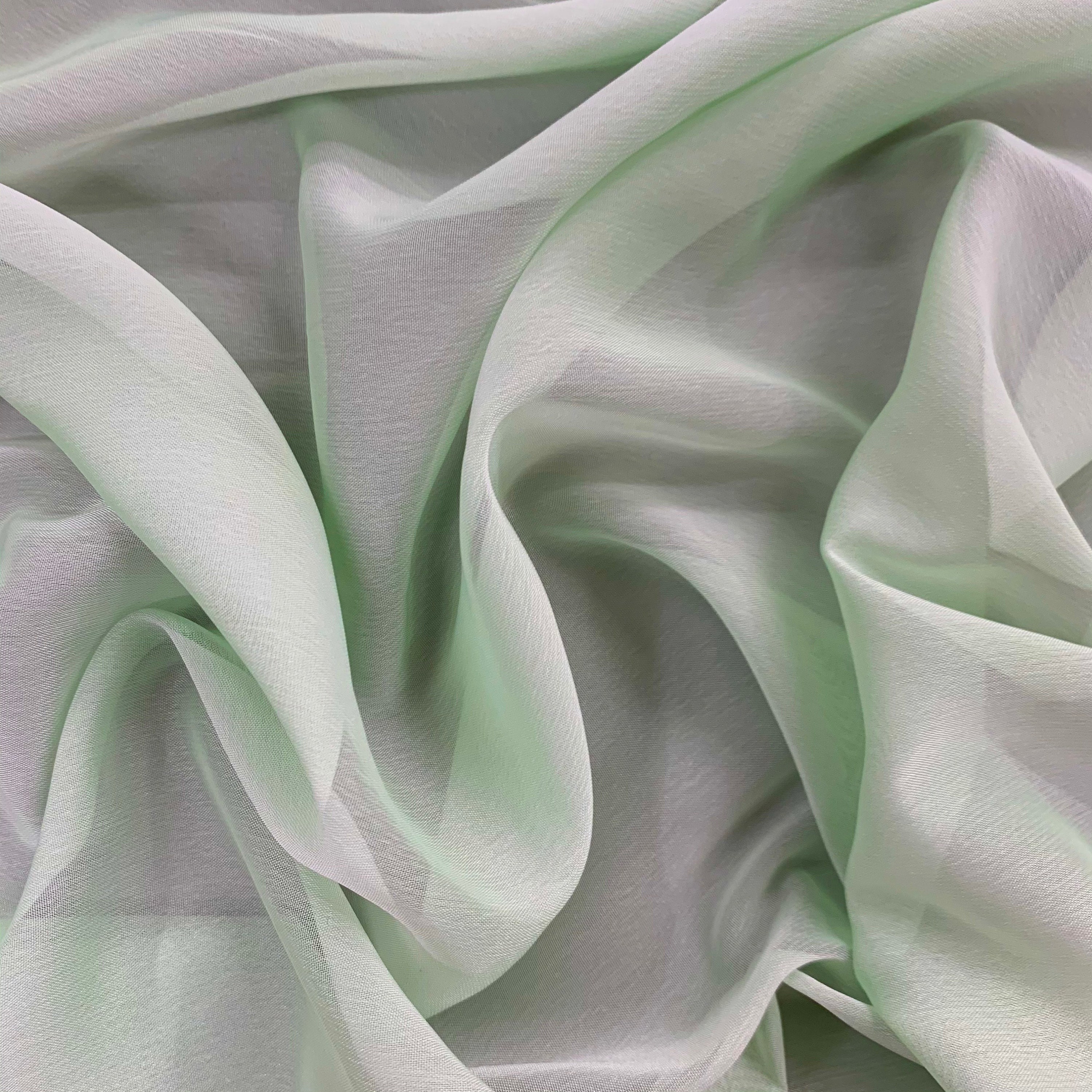 Jolene LIGHT MINT GREEN Polyester Two-tone Chiffon Fabric by - Etsy