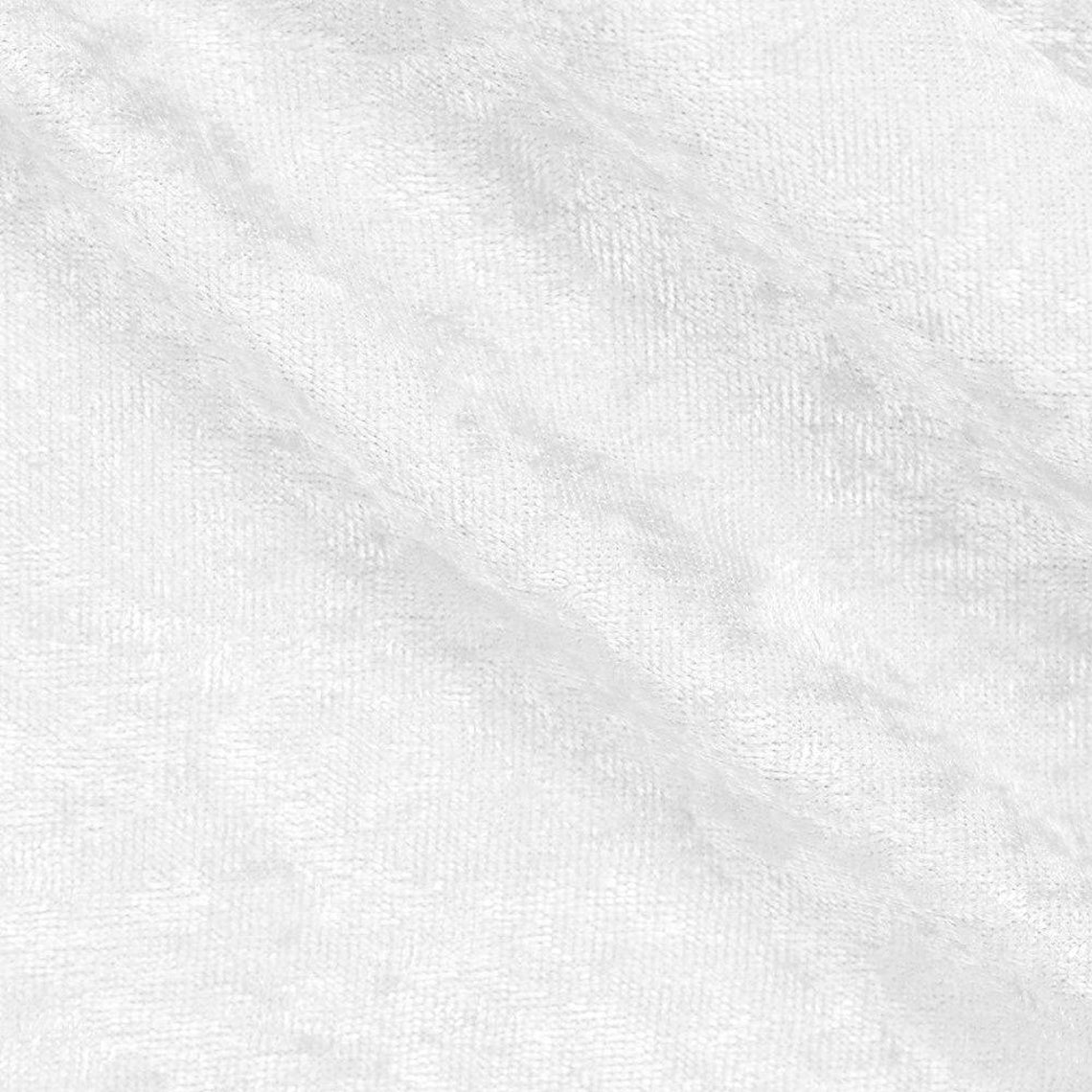 Mya WHITE Non-wrinkle Mechanical Stretch Polyester Panne Velvet Fabric ...