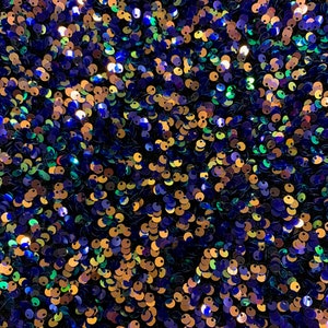 Stephanie MULTI COLORED 2 Overlap Sequins on BLACK Stretch Velvet ...