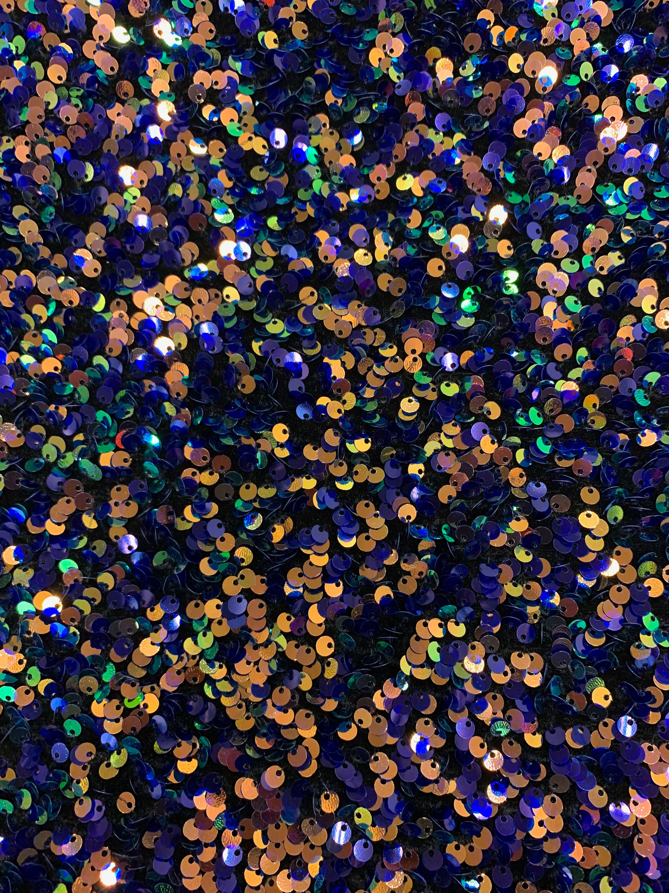 Stephanie MULTI COLORED 2 Overlap Sequins on BLACK Stretch - Etsy