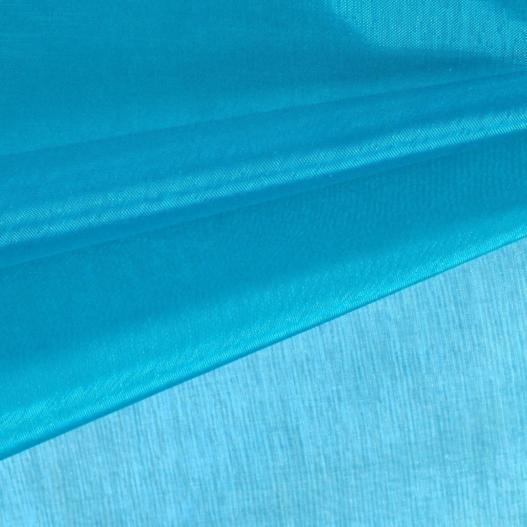 Cassidy TURQUOISE Polyester Crystal Organza Fabric for Wedding Dresses ...