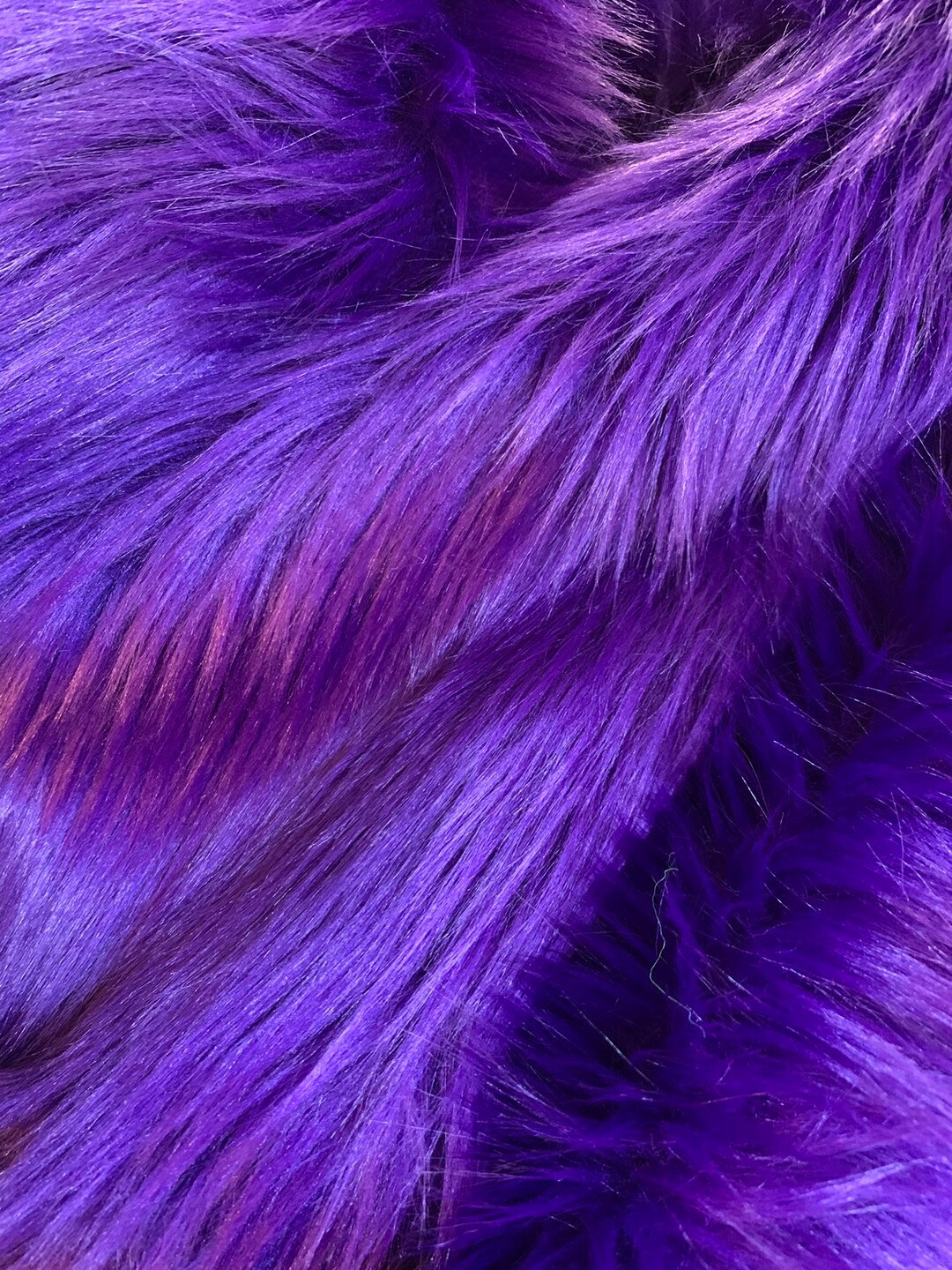 Sasha PURPLE 2 Inch Long Pile Soft Luxury Faux Fur Fabric Fursuit ...