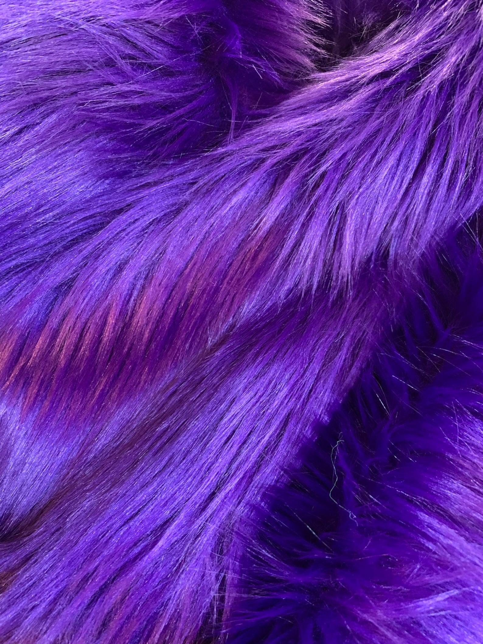 Sasha PURPLE 2 Inch Long Pile Soft Luxury Faux Fur Fabric Fursuit ...