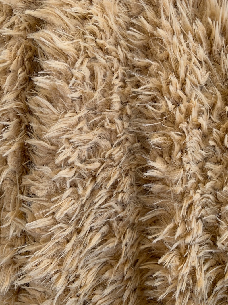 Poppy CAMEL Mongolian Short Pile Soft Faux Fur Fabric for - Etsy