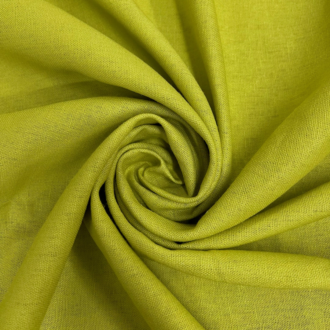 Karla LIME Soft Hand Feel Linen Rayon Fabric by the Yard for Clothes ...