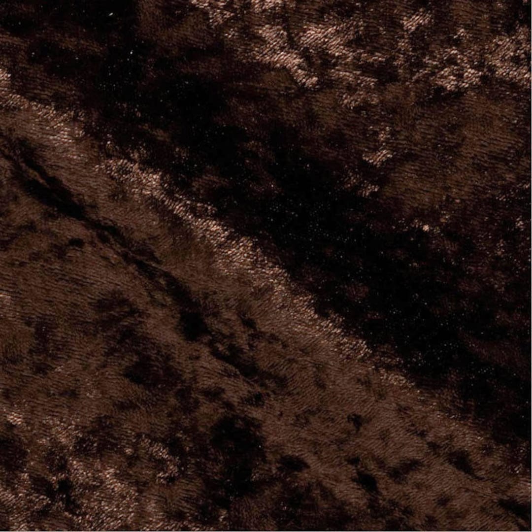 Mya BROWN Non-wrinkle Mechanical Stretch Polyester Panne Velvet Fabric ...