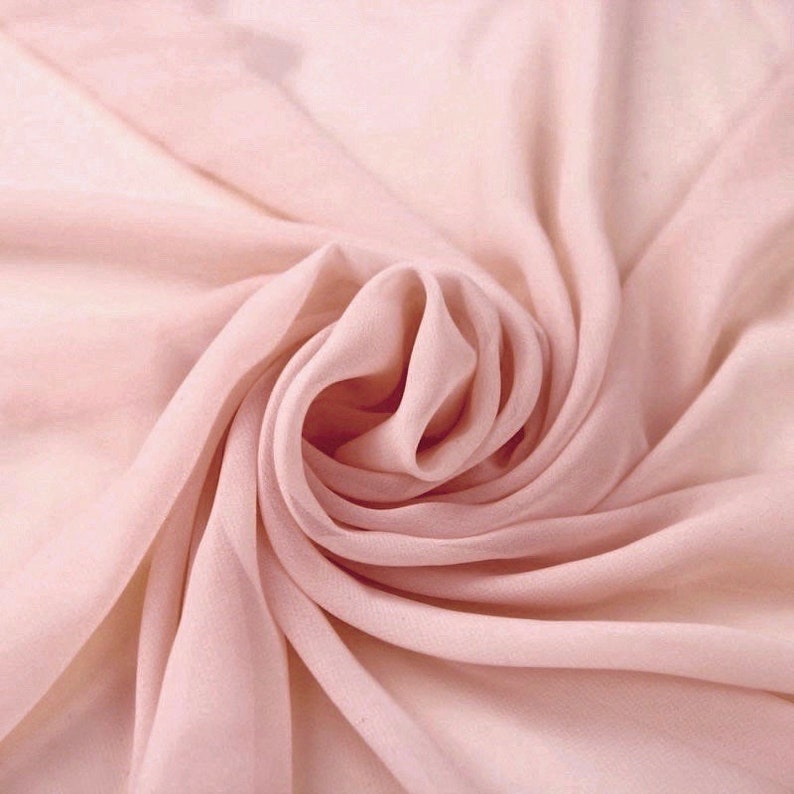 Danielle LIGHT BLUSH PINK Polyester Hi-multi Chiffon Fabric by - Etsy