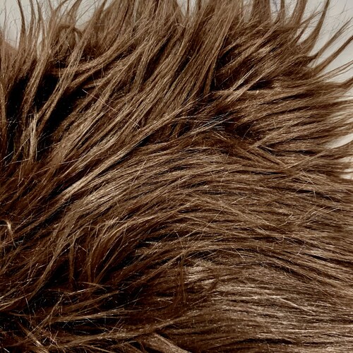 Eden DARK BROWN Shaggy Long Pile Soft Faux Fur Fabric for - Etsy