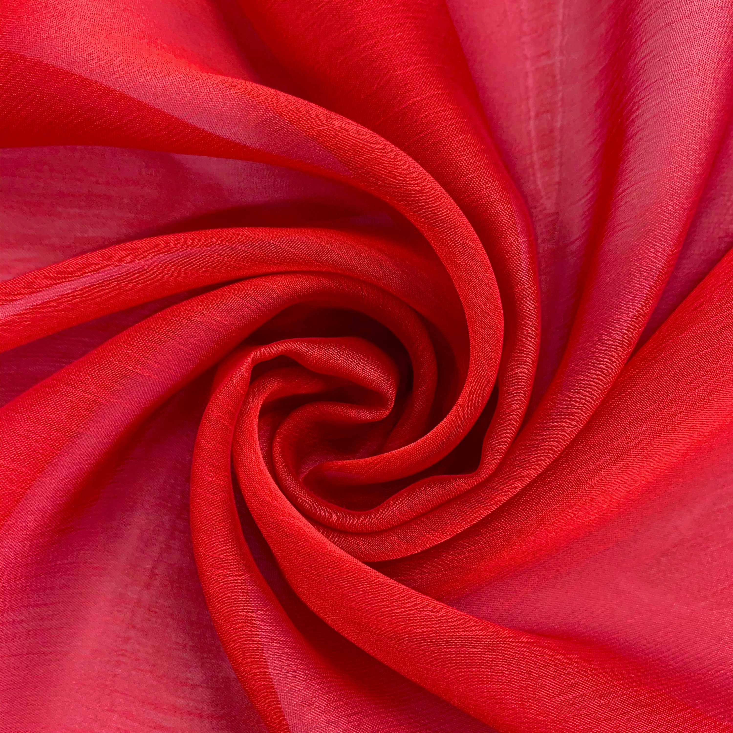 Jolene DEEP RED Polyester Two-tone Chiffon Fabric by the Yard - Etsy