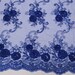Ryleigh ROYAL BLUE 3D Floral Embroidery With Foil & Sequins on Mesh ...
