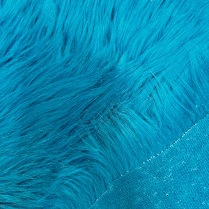 Sasha TURQUOISE Shaggy Long Pile Soft Faux Fur Fabric for Fursuit ...
