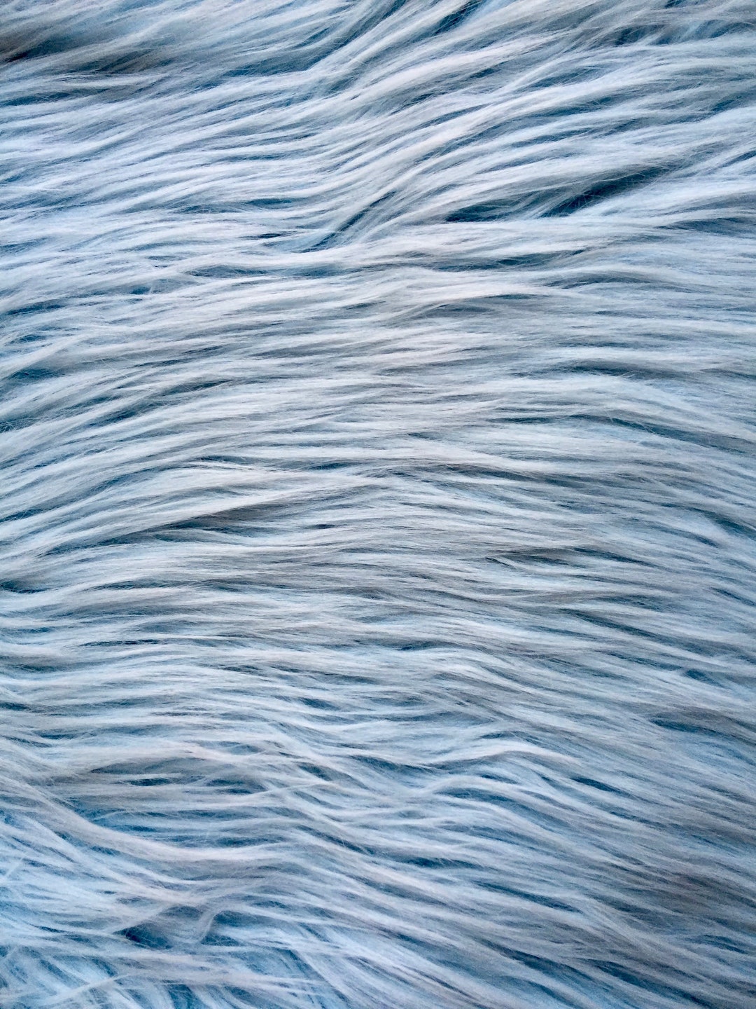 Eden LIGHT BLUE Shaggy Long Pile Soft Faux Fur Fabric for Fursuit ...