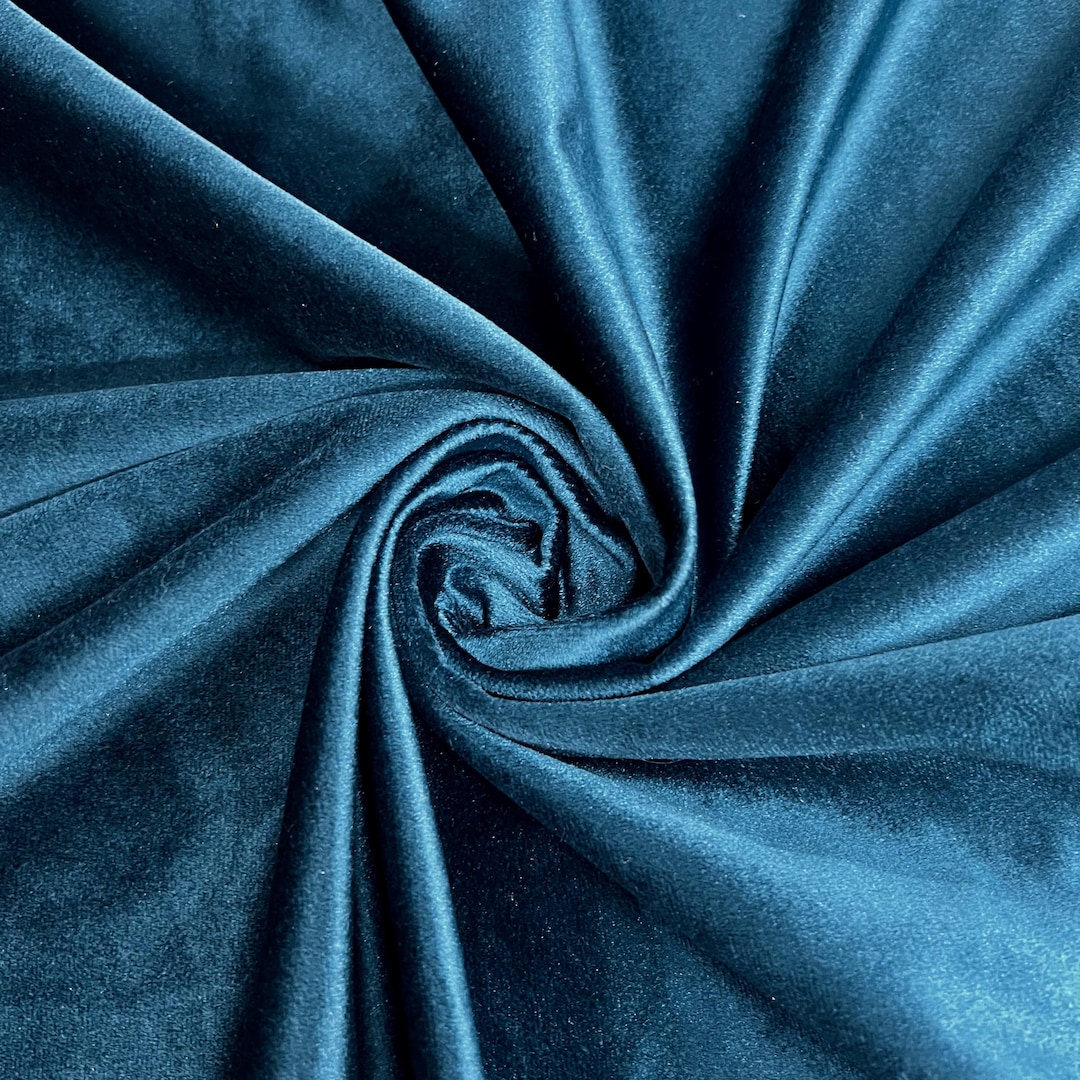 Contessa BLUE INDIGO Plush Non-stretch Velvet Fabric for Apparel ...