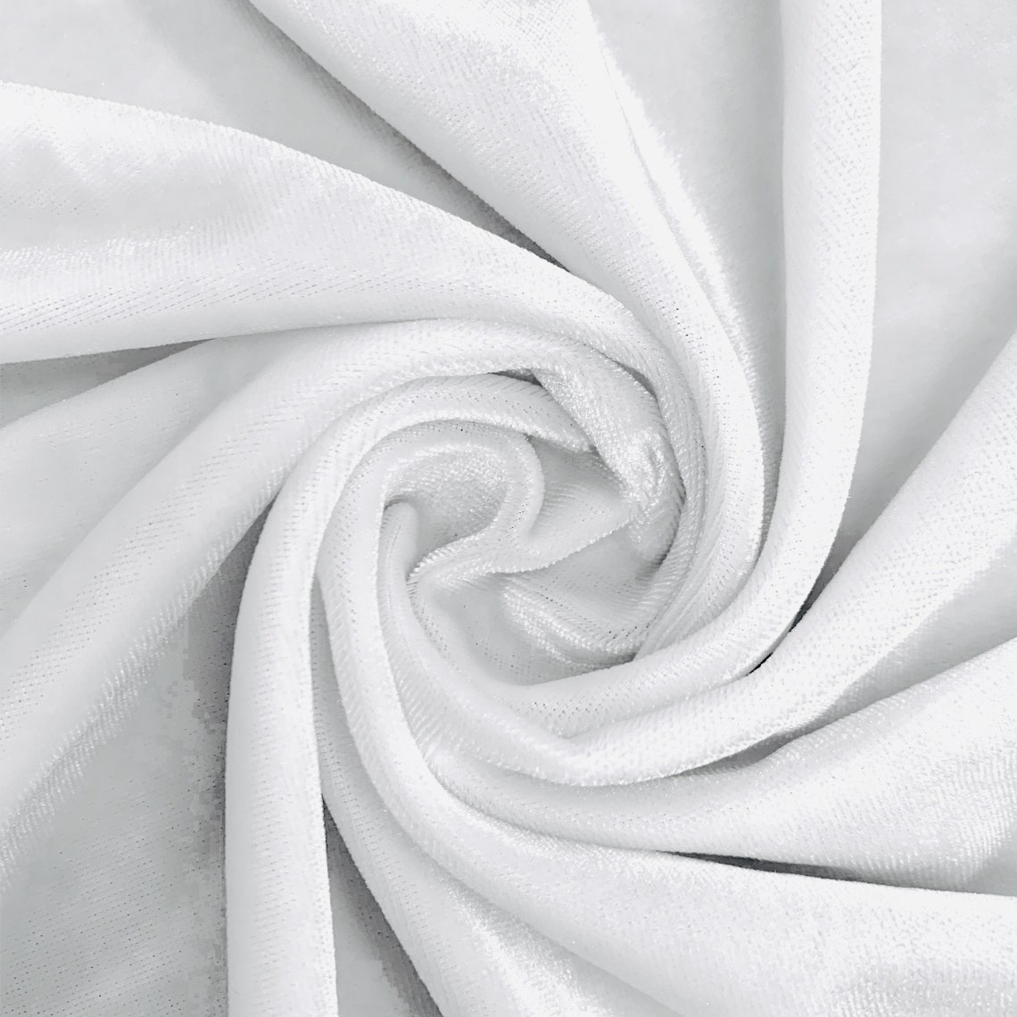 Princess WHITE Polyester Spandex Stretch Velvet Fabric by the - Etsy