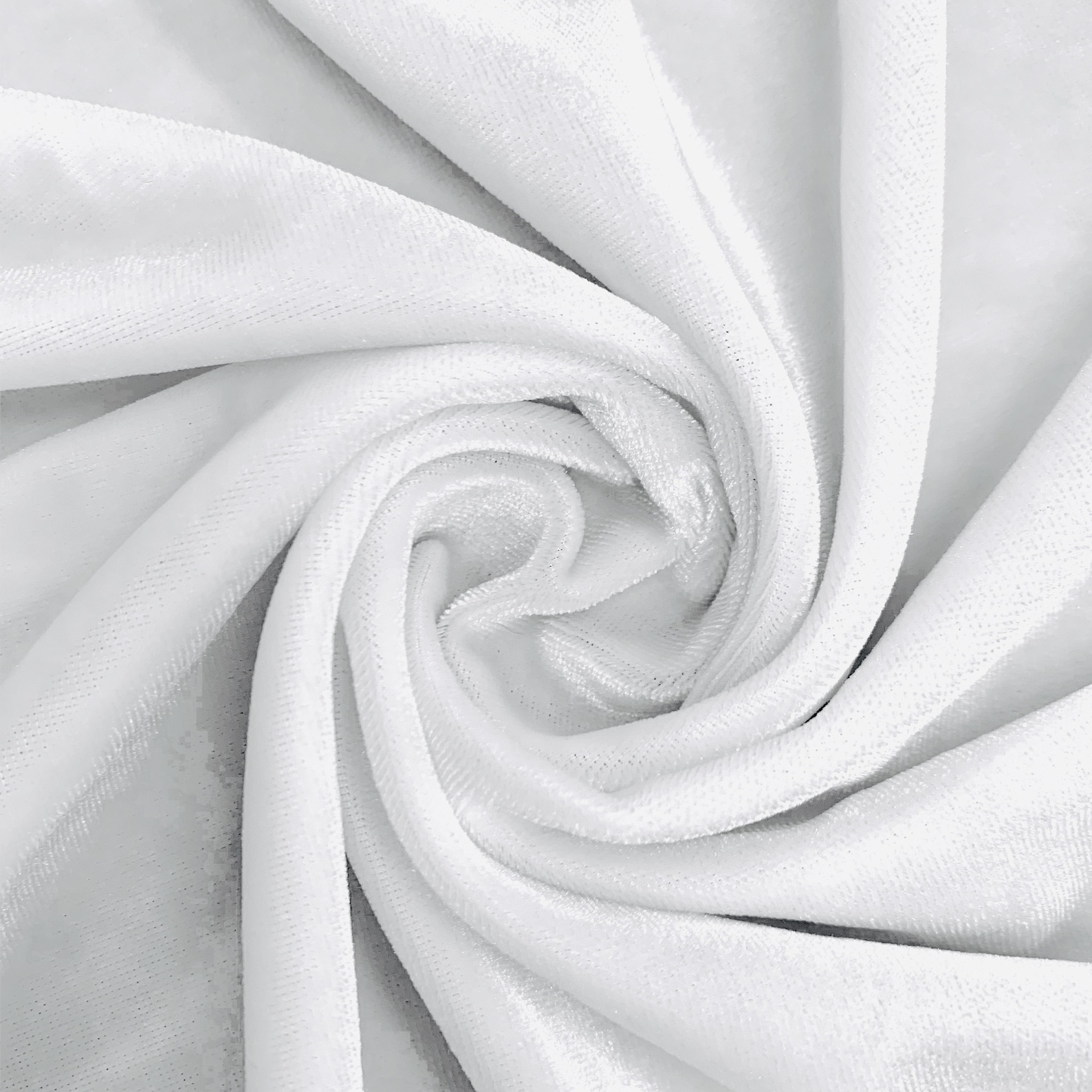 Princess WHITE Polyester Spandex Stretch Velvet Fabric by the Yard for ...