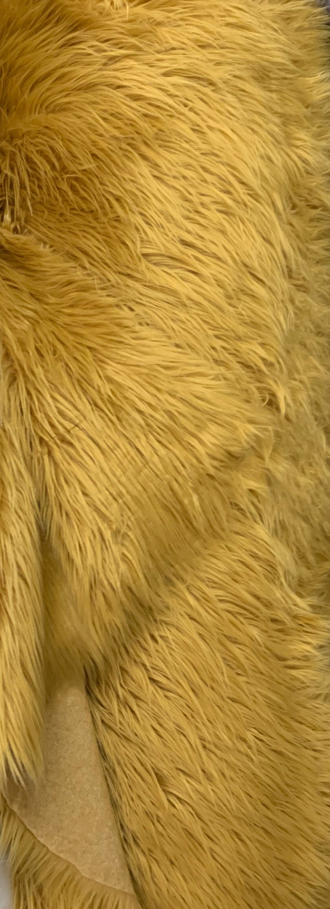 Eden DARK GOLD Shaggy Long Pile Soft Faux Fur Fabric for - Etsy