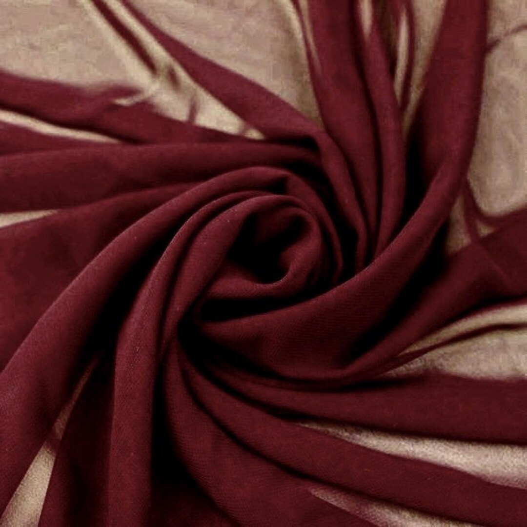 Danielle BURGUNDY Polyester Hi-multi Chiffon Fabric by the Yard - 10075 ...