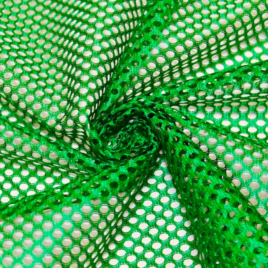 Mallory GREEN Polyester King Mesh Knit Fabric by the Yard - Etsy