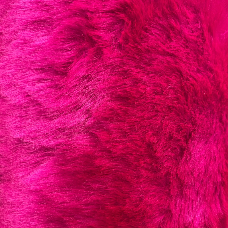 Pink Faux Fur Fabric by the Yard - Etsy