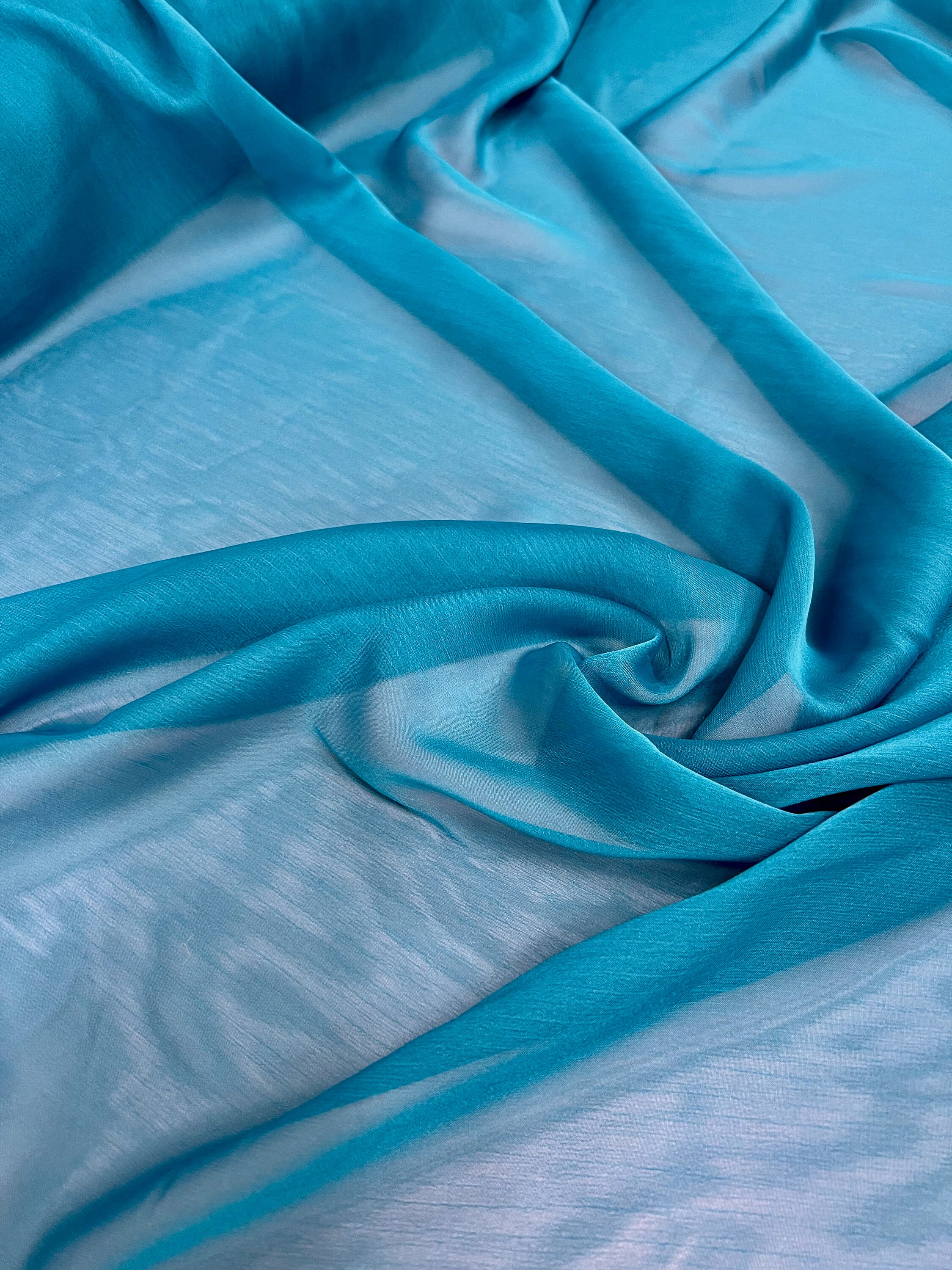 Jolene CRYSTAL TEAL Polyester Two-tone Chiffon Fabric by the Yard ...