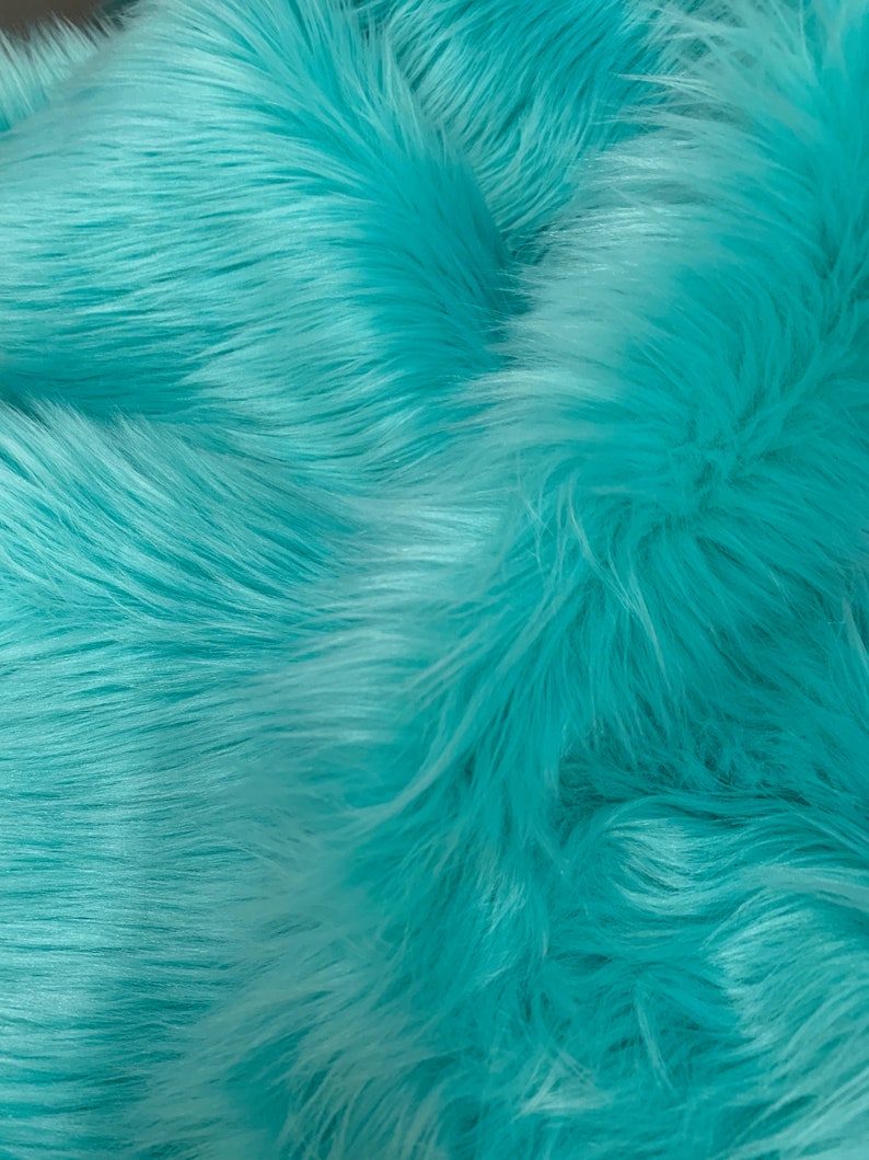 Sasha AQUAMARINE 2 Inch Long Pile Soft Luxury Faux Fur Fabric - Etsy