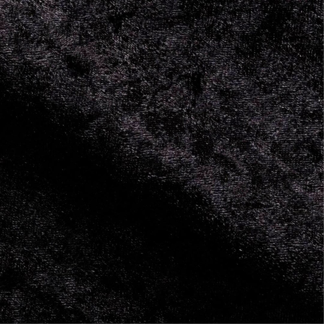 Mya BLACK Non-wrinkle Mechanical Stretch Polyester Panne Velvet Fabric ...
