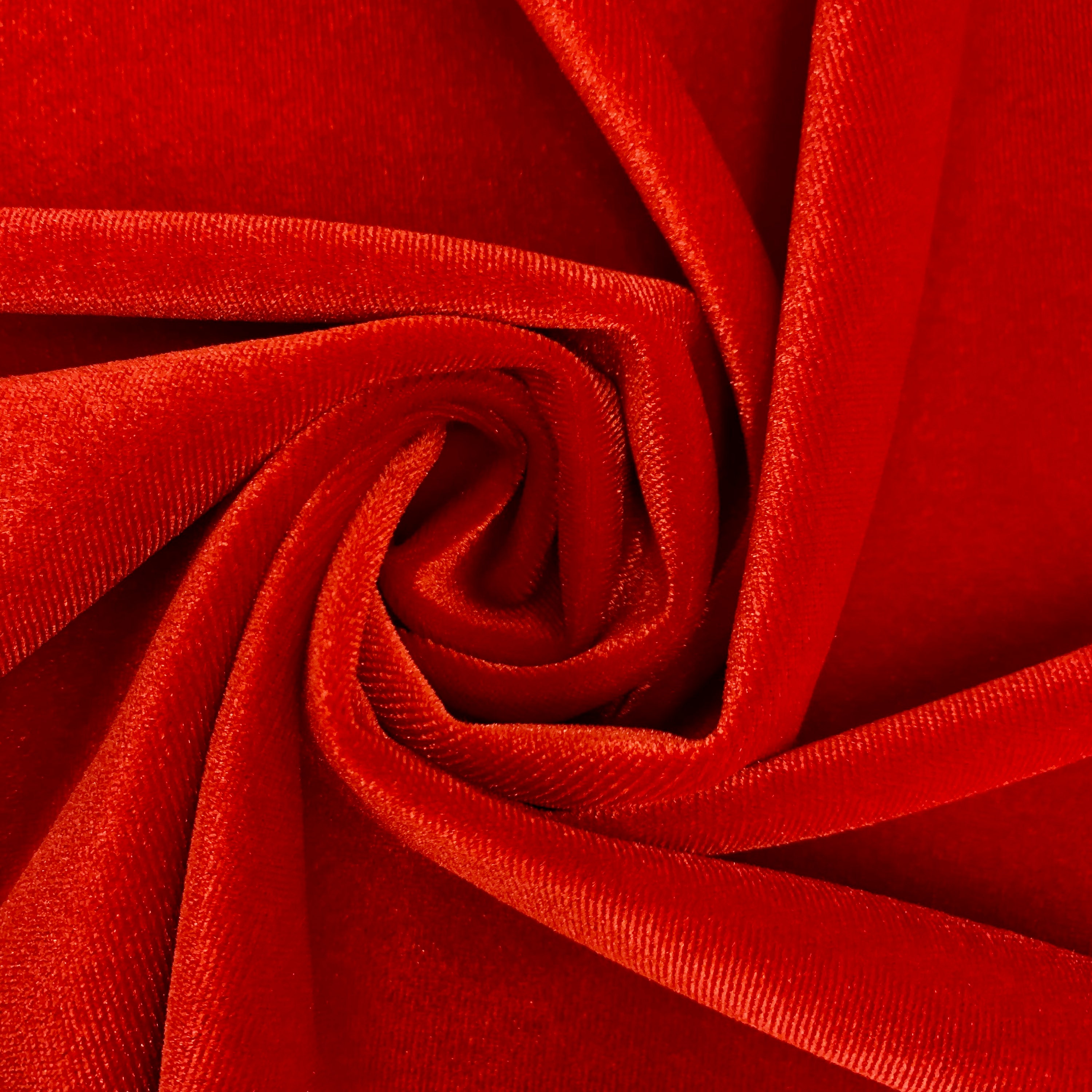 Princess SCARLET RED Polyester Spandex Stretch Velvet Fabric for Bows ...