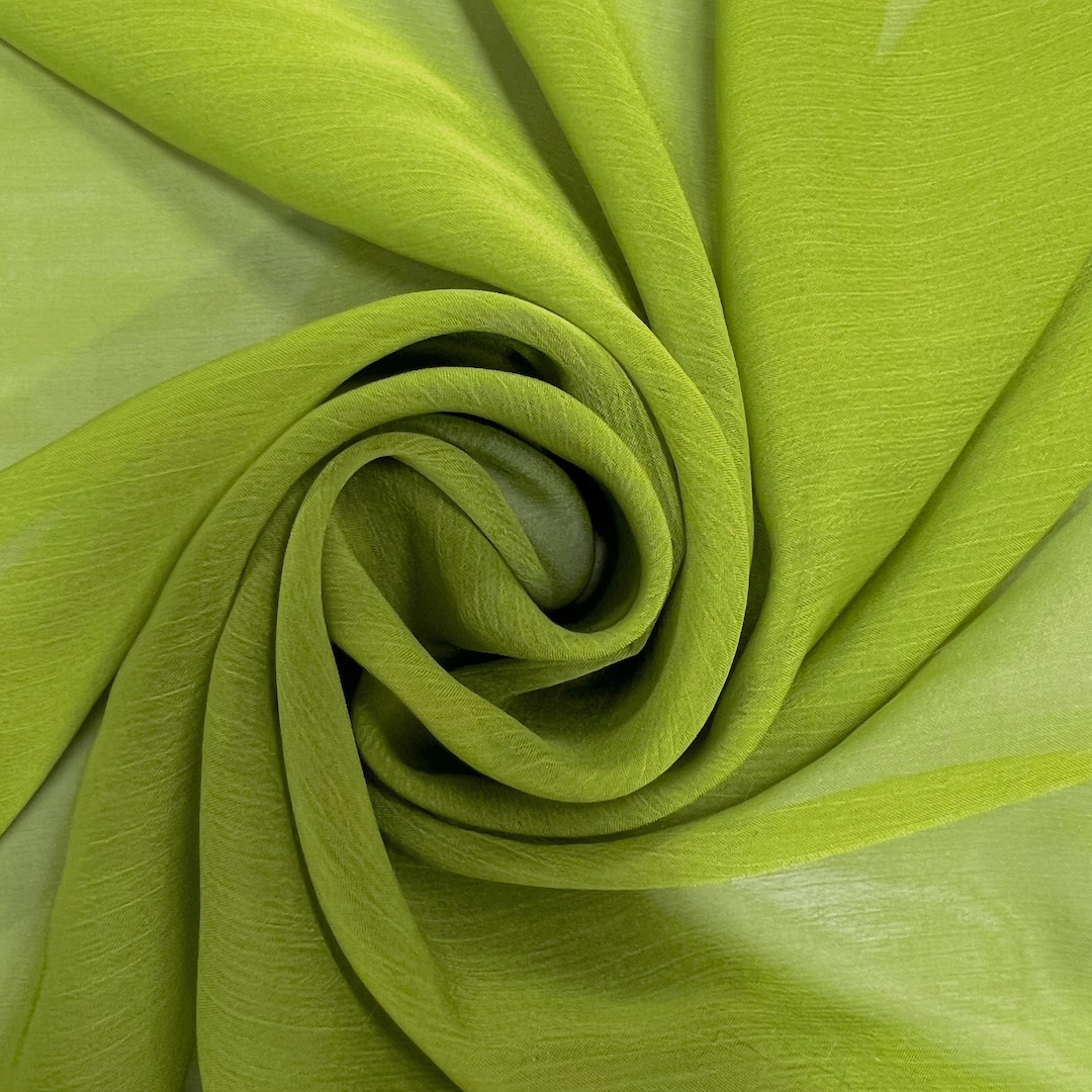 Jolene LIGHT OLIVE GREEN Polyester Two-tone Chiffon Fabric by the Yard ...
