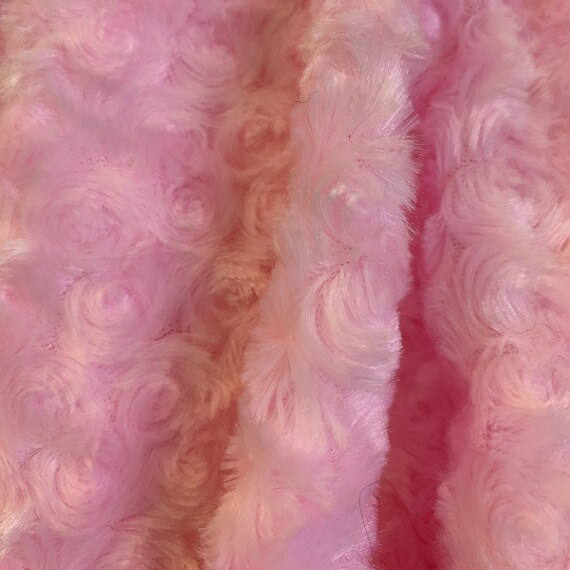 Ruth LIGHT PINK Cuddle Minky Rosette Soft Faux Fur Fabric by | Etsy