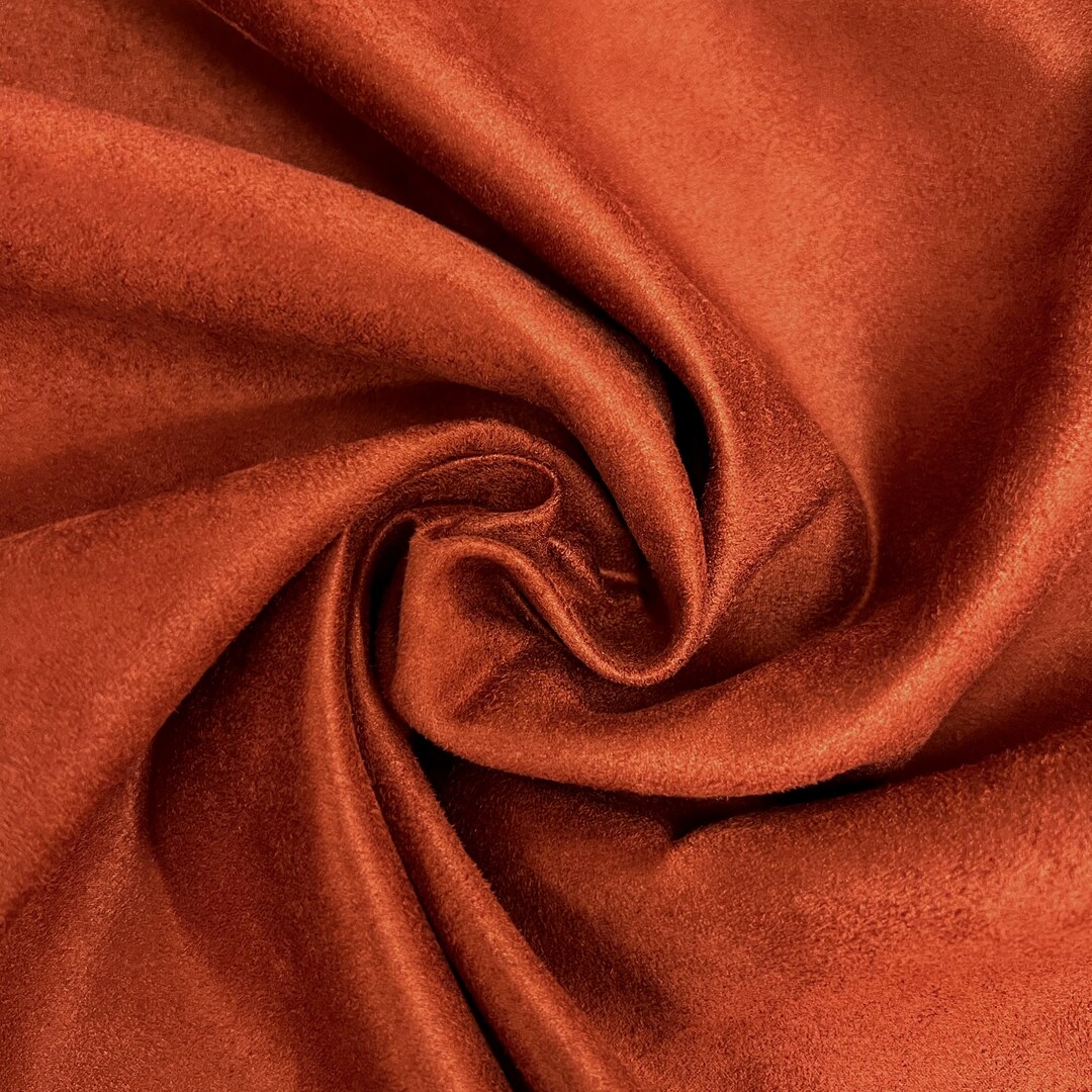 Giana RUST Faux Suede Polyester Microsuede Fabric by the Yard - 10223 ...
