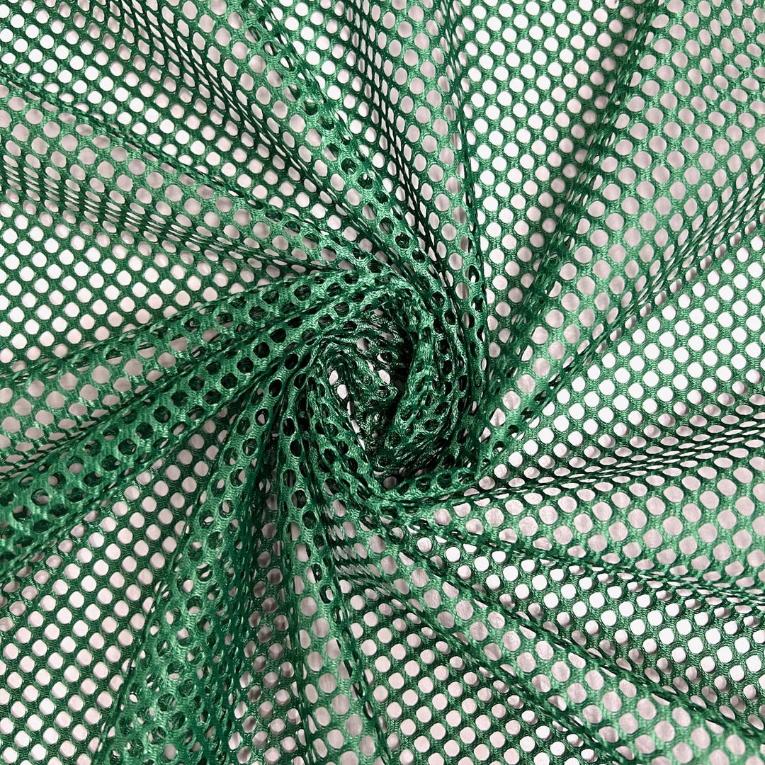 Mallory HUNTER GREEN Polyester King Mesh Knit Fabric by the Yard ...