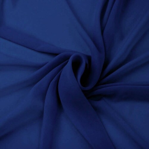 Danielle NAVY BLUE Polyester Hi-multi Chiffon Fabric by the - Etsy