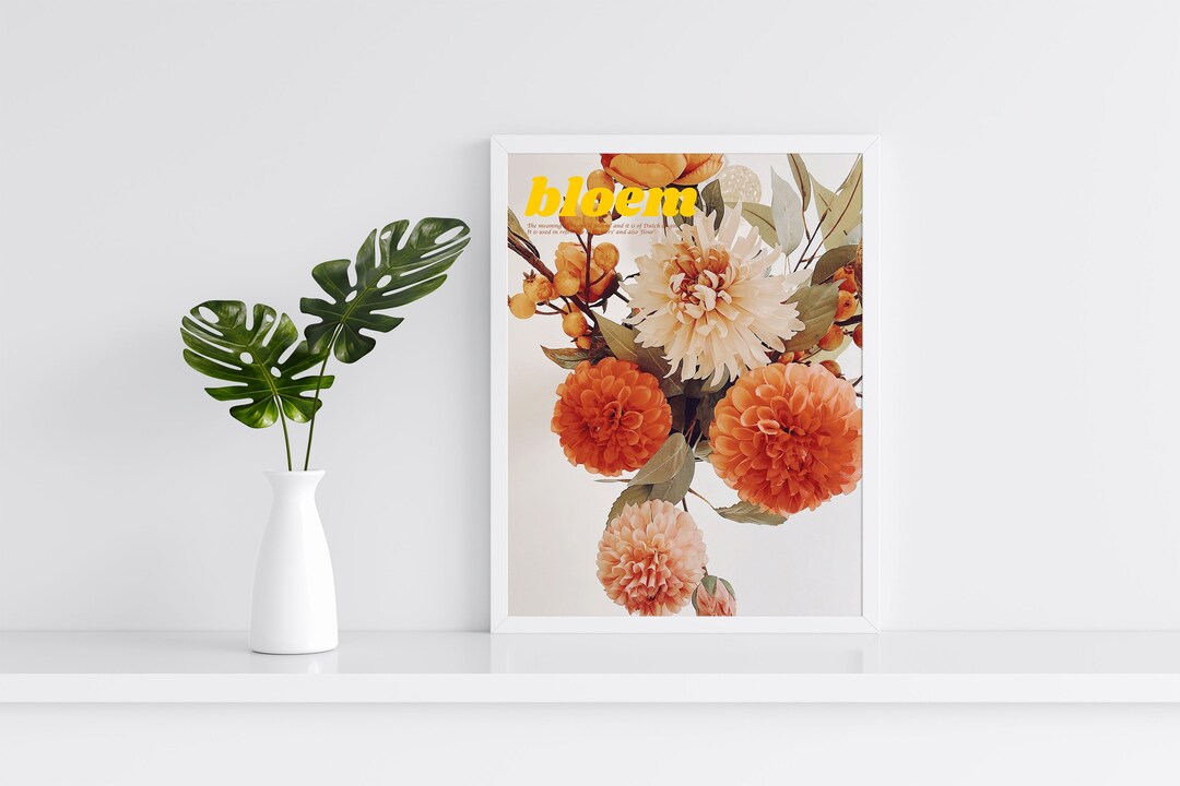 Flower Poster Printable | Flower Poster Print | Floral Wall Art Print ...