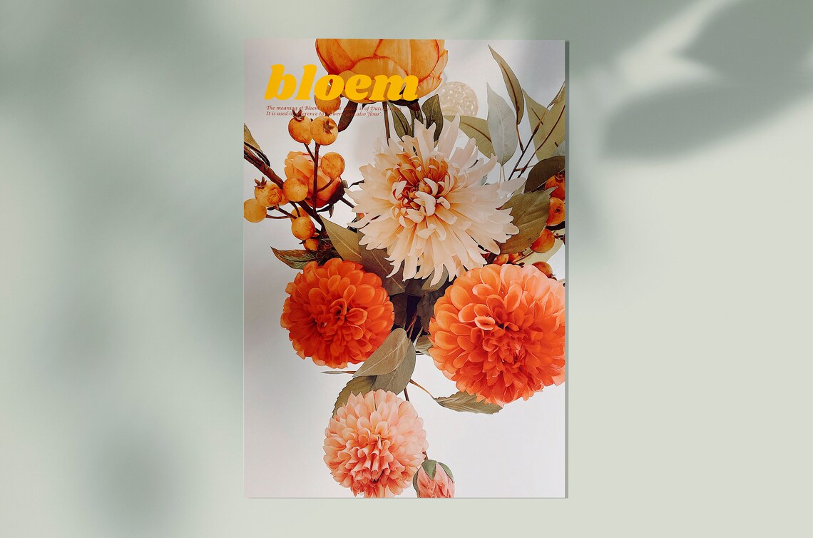 Flower Poster Printable Flower Poster Print Floral Wall Art Print ...