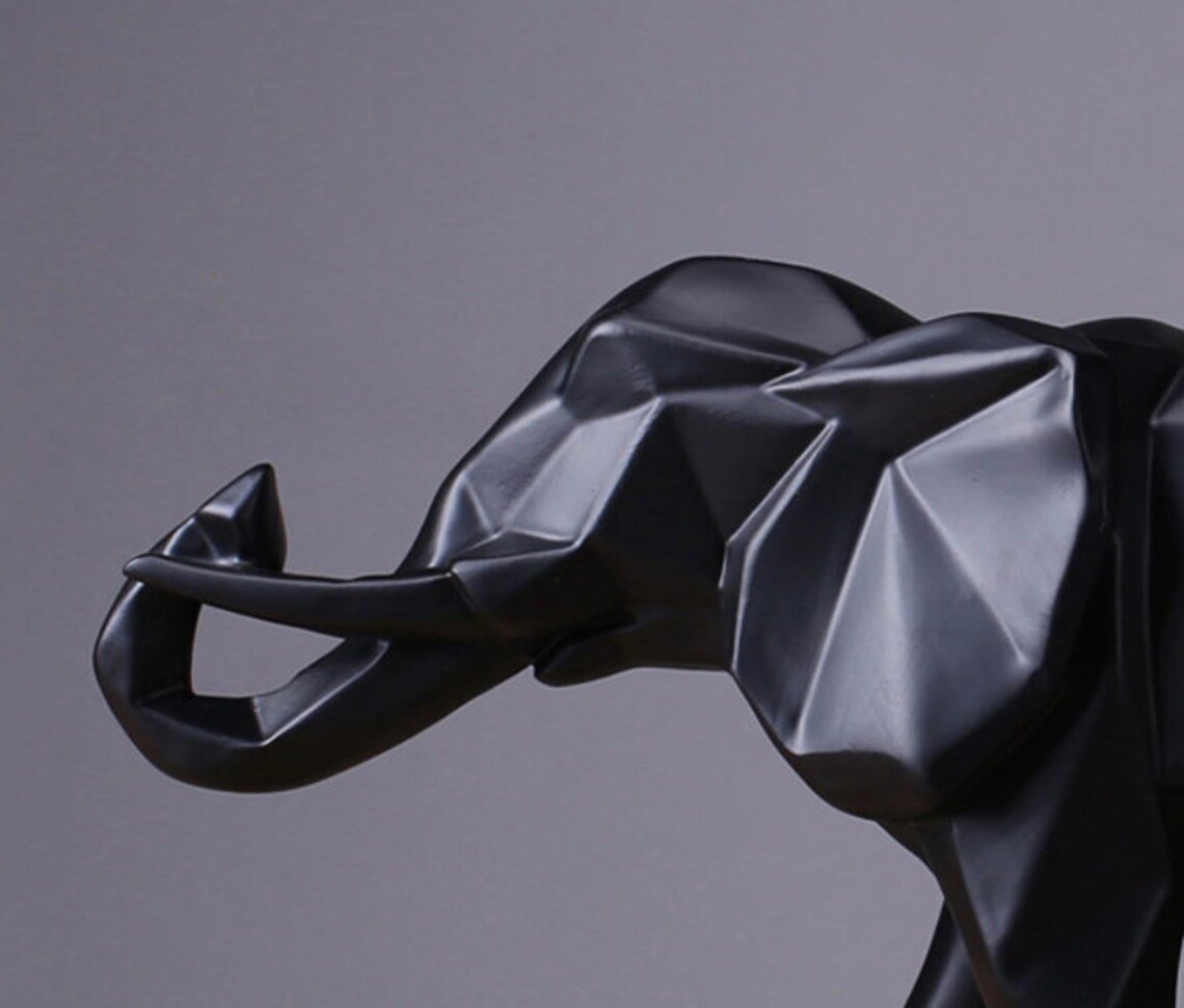 The Polygon Elephant Sculpture Figurine Home Decor Wall - Etsy