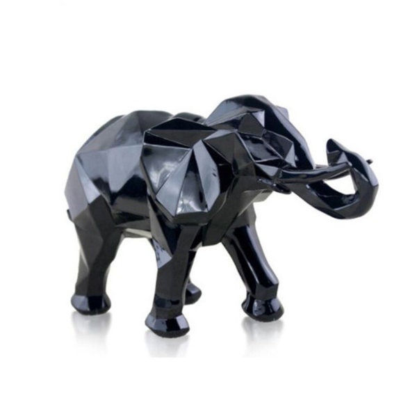 The Polygon Elephant Sculpture Figurine Home Decor Wall - Etsy