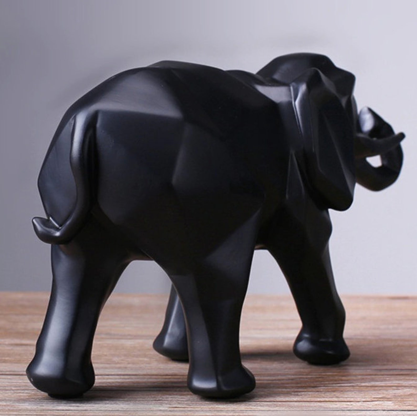 The Polygon Elephant Sculpture Figurine Home Decor Wall - Etsy