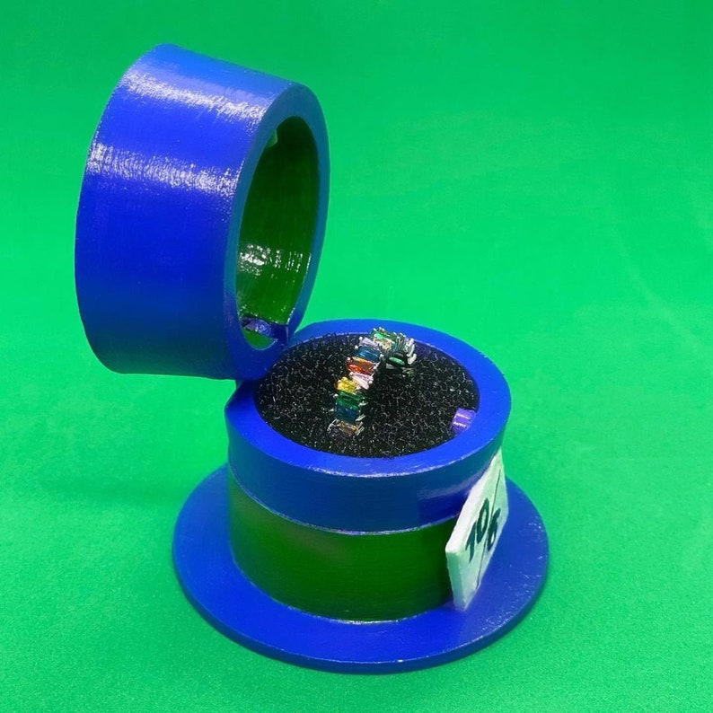The Mad Hatter's Ring Box 3D Printed & Handpainted, Engagement, Wedding ...