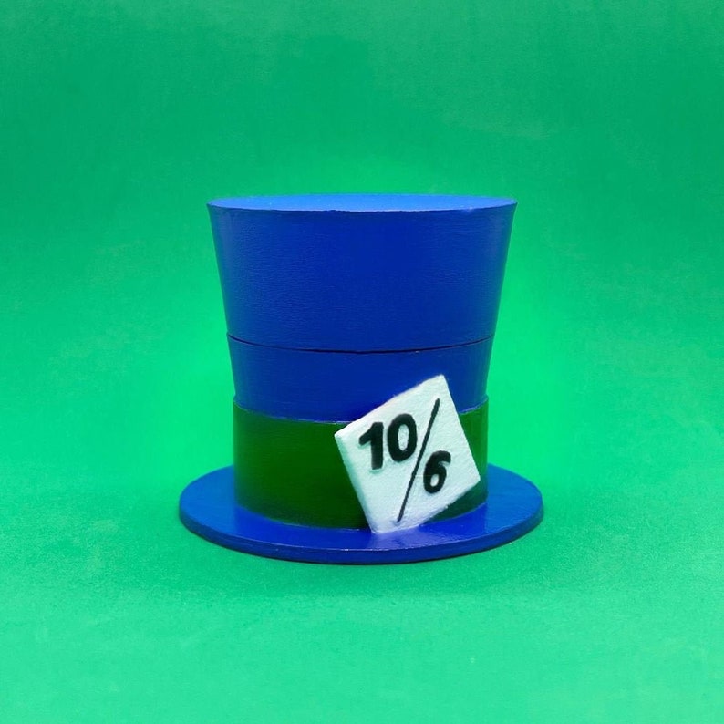 The Mad Hatter's Ring Box 3D Printed & Handpainted, Engagement, Wedding ...