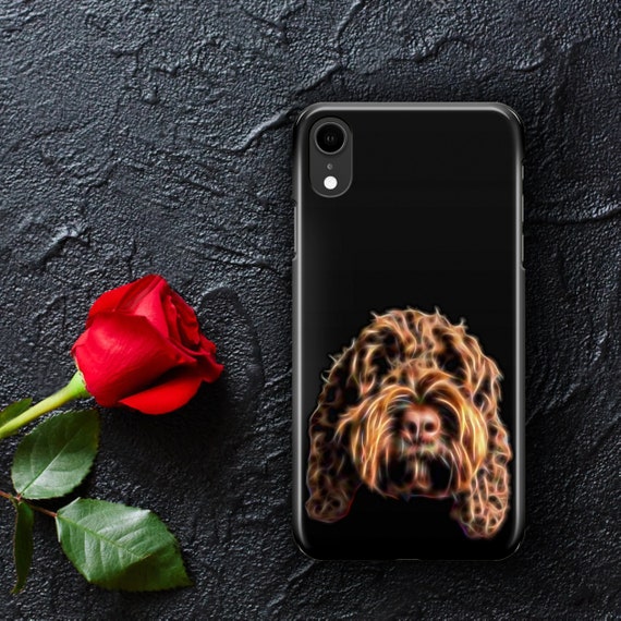 Chocolate Brown Cockapoo Phone Case With Stunning Fractal Art | Etsy UK