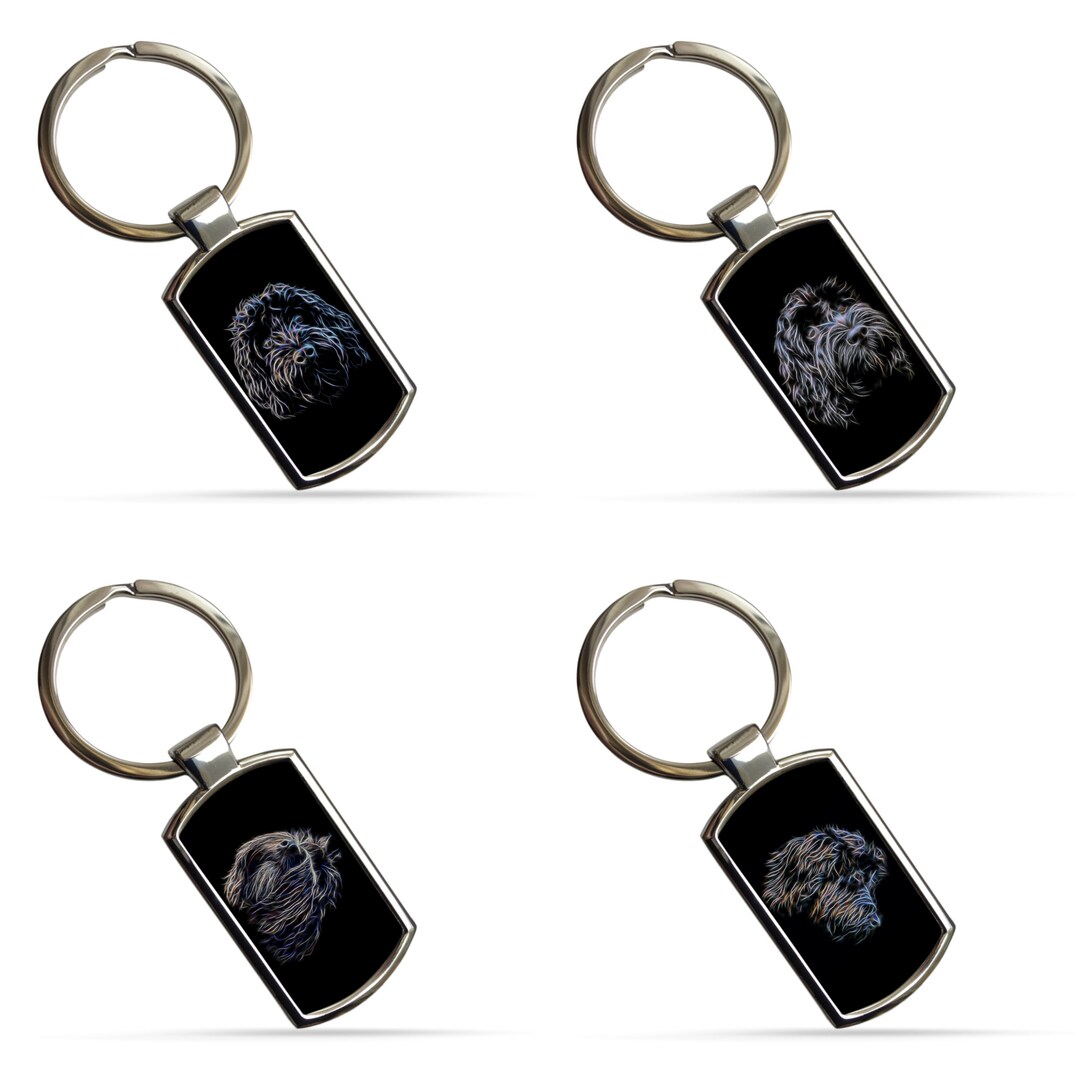 Black Cockapoo Keyring With Stunning Fractal Art Design - Etsy UK