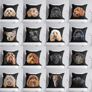 Cross Breed Dog Cushion With Insert. Various Breeds Including Cockapoo ...