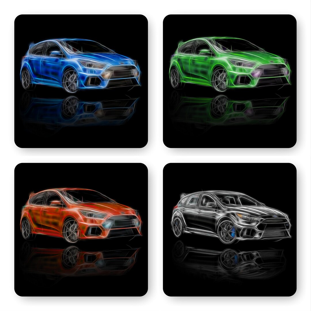 Ford Focus RS Coasters With Stunning Fractal Art Design. - Etsy
