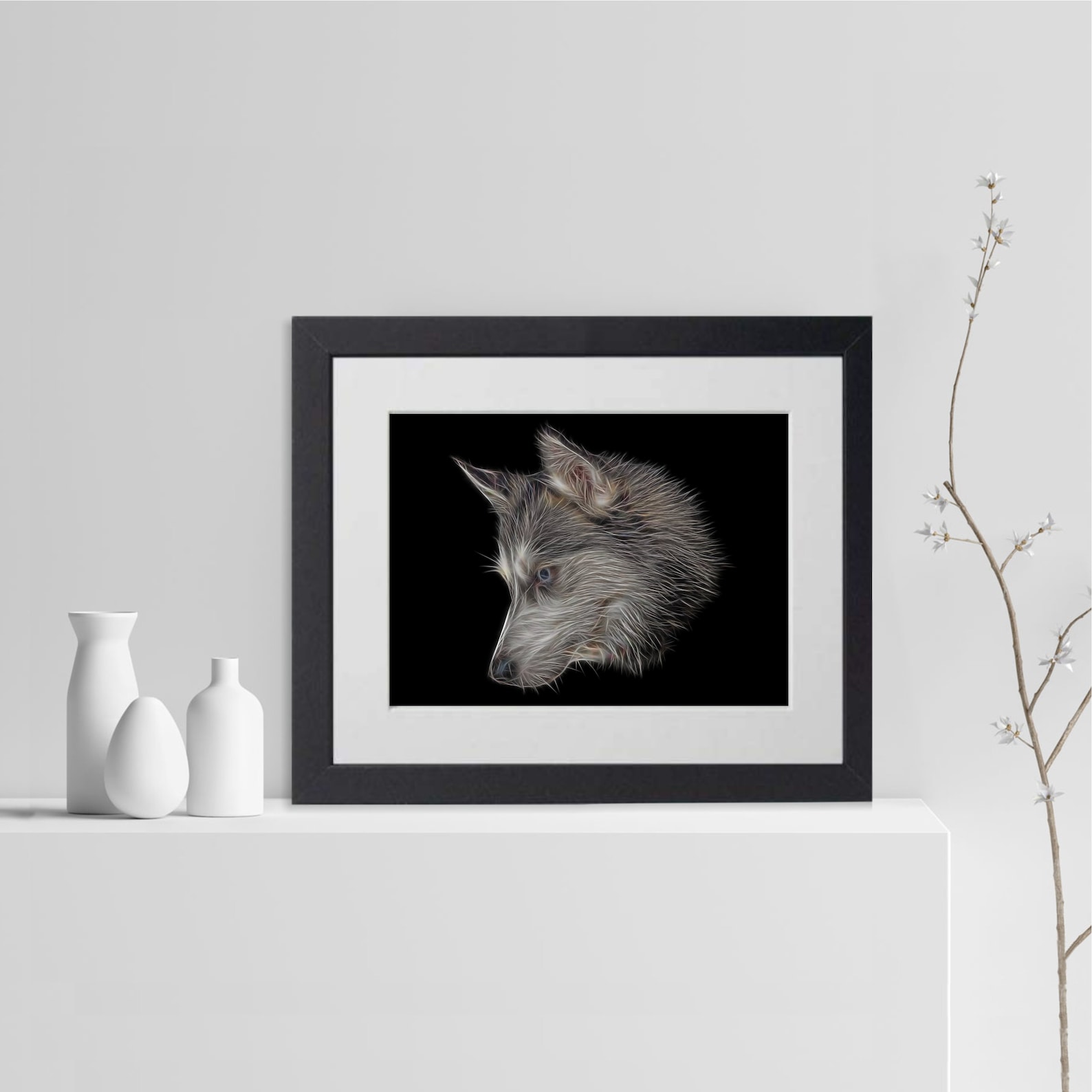 Siberian Husky Print With Stunning Fractal Art Design. Various - Etsy UK