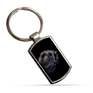 Black Cockapoo Keyring With Stunning Fractal Art Design - Etsy UK