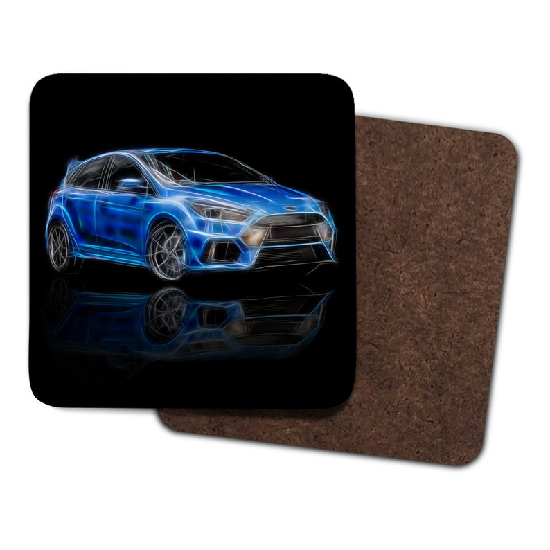Ford Focus RS Coasters with Stunning Fractal Art Design. | Etsy