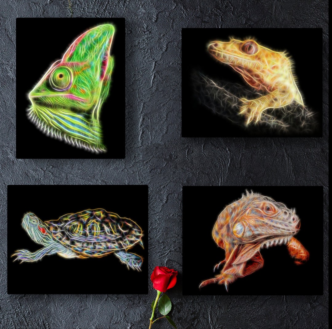 Reptile Print With Stunning Fractal Art Design. Various Sizes and ...