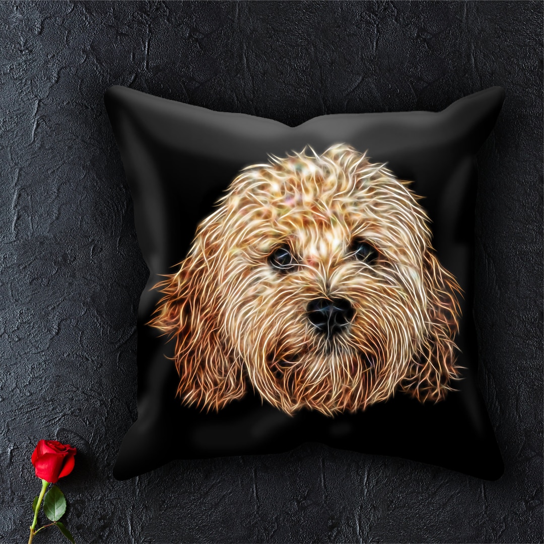 Apricot Cavapoo Cushion and Insert With Stunning Fractal Art - Etsy